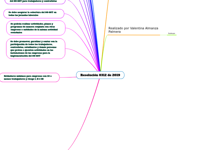 Resolución 0312 de 2019 - Mind Map